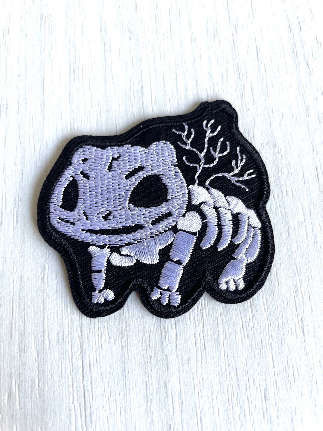 Halloween Skeleton Bulbasaur Iron-on Decal, Pokemon Character Patch for ...
