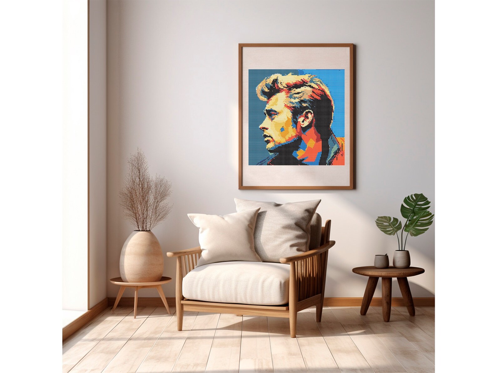 James Dean Cross Stitch Pattern, Pop Art Portrait (PDF Pattern) - Etsy