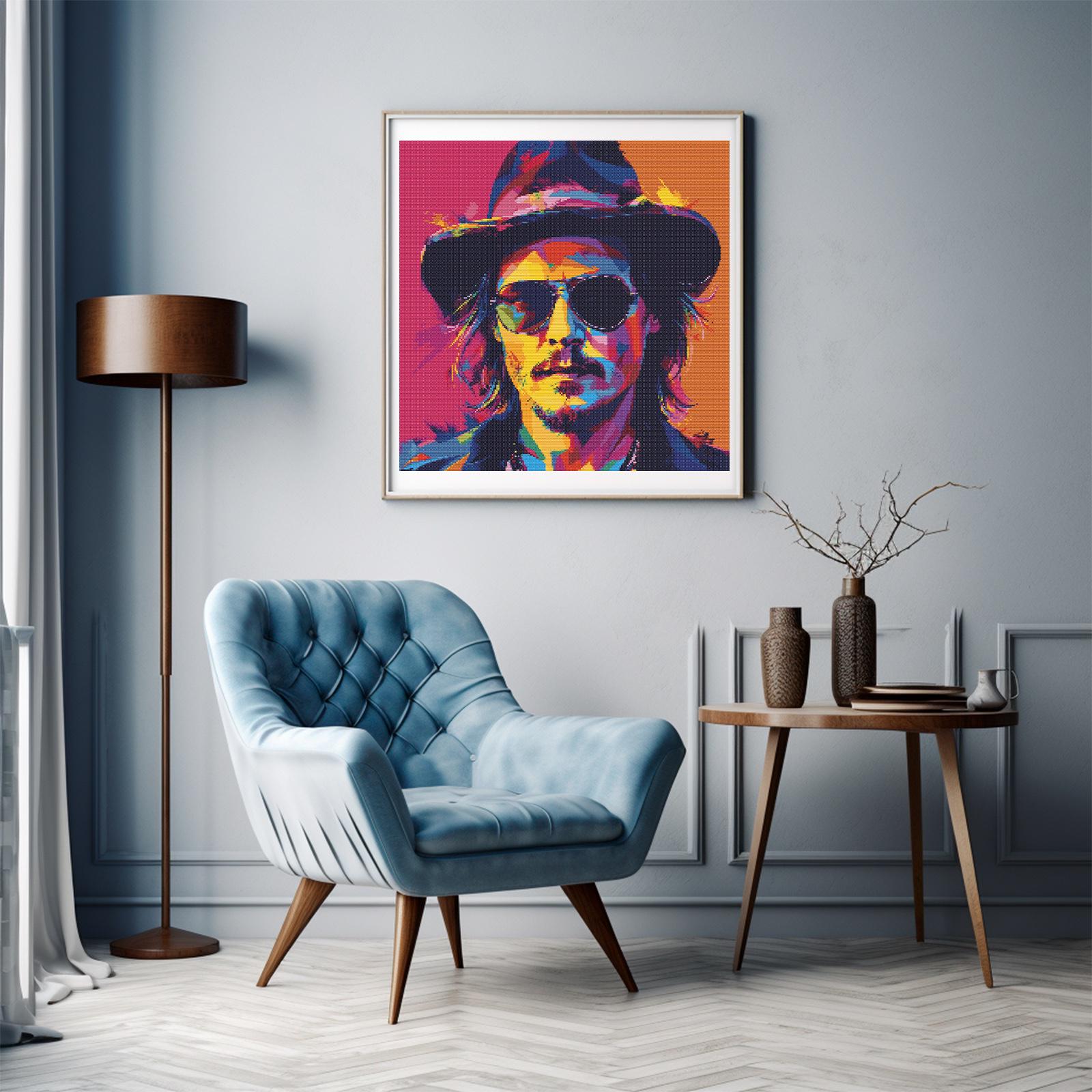 JOHNNY DEPP Cross Stitch Pattern, Celebrity Cross Stitch Chart, Cross ...