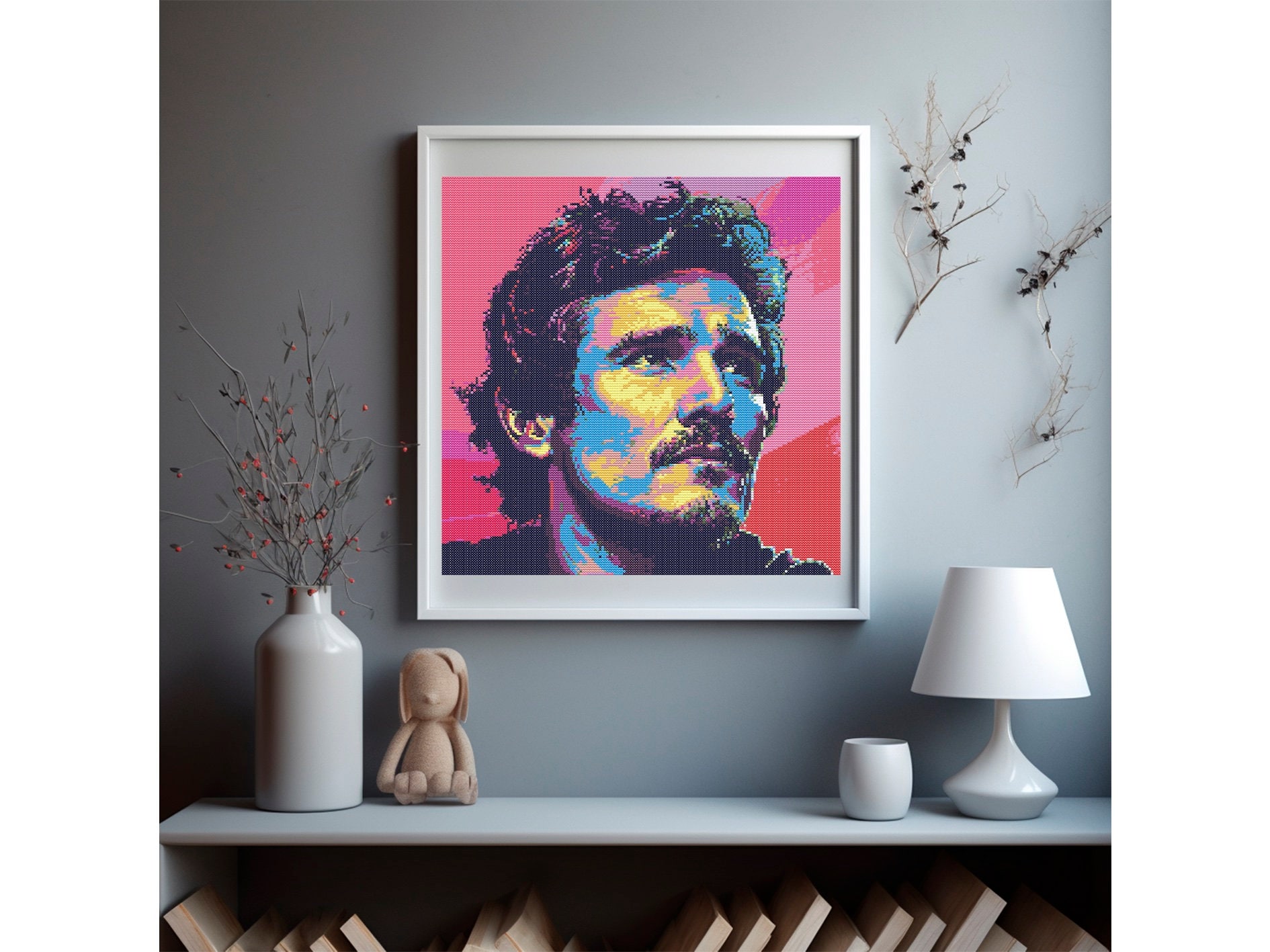 Pedro Pascal Cross Stitch Pattern, Celebrity Cross Stitch Chart, Cross ...