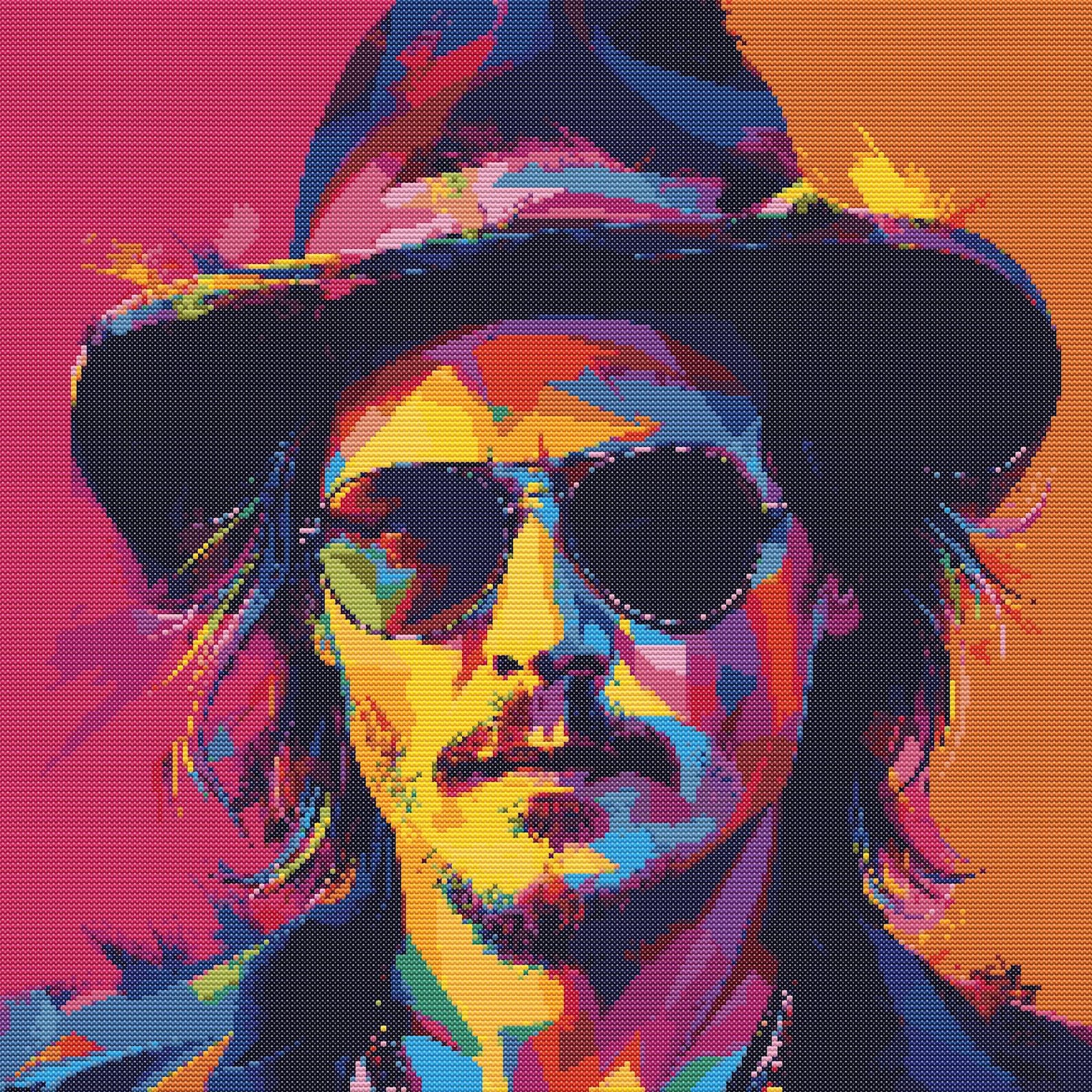 JOHNNY DEPP Cross Stitch Pattern, Celebrity Cross Stitch Chart, Cross ...