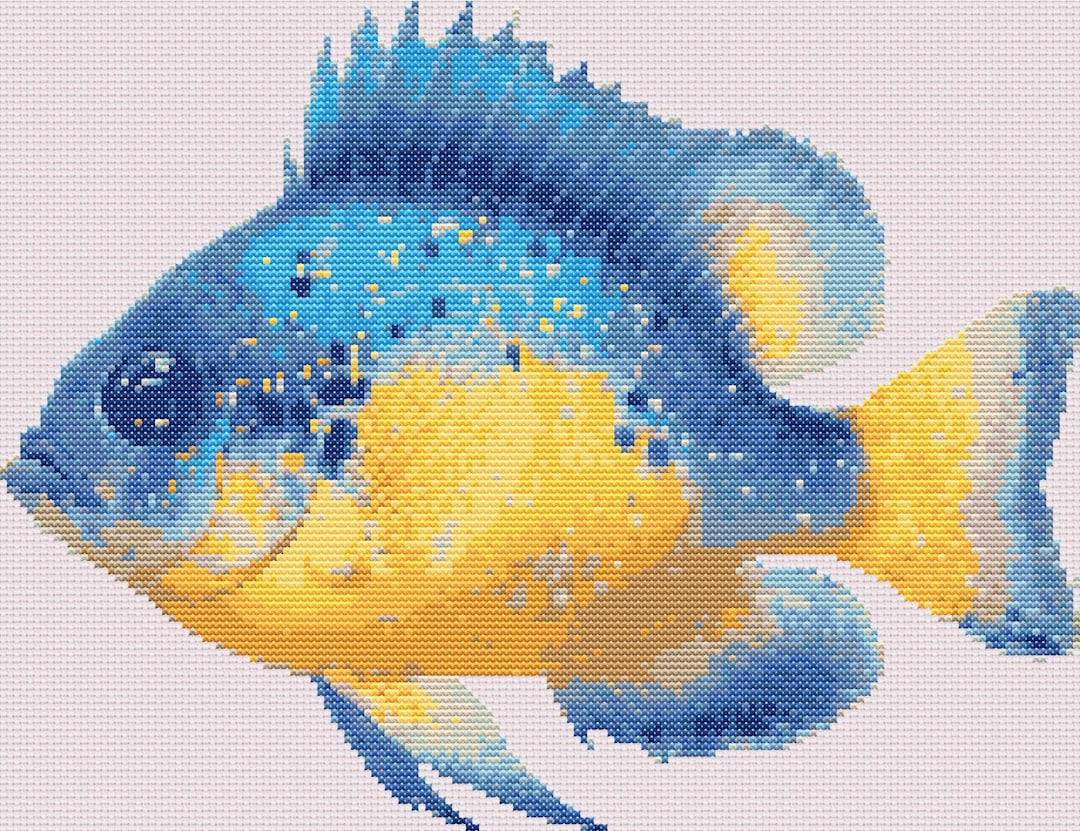 Summer Fish Cross Stitch Pattern: Hawaii Vacation Design (PDF) - Etsy