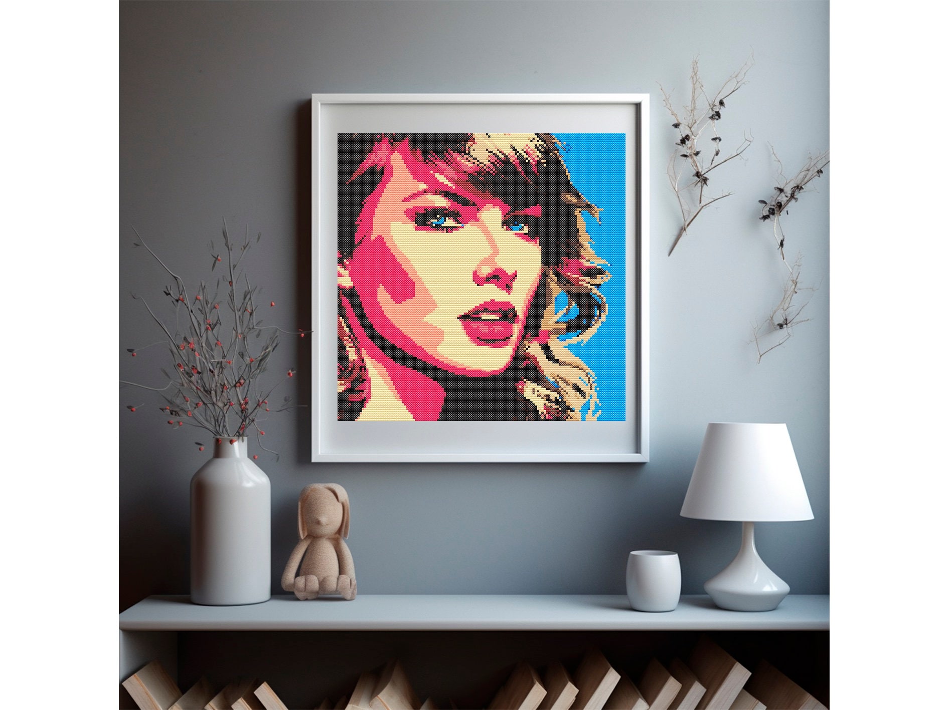 Taylor Swift Cross Stitch Pattern, Celebrity Cross Stitch Chart, Cross ...