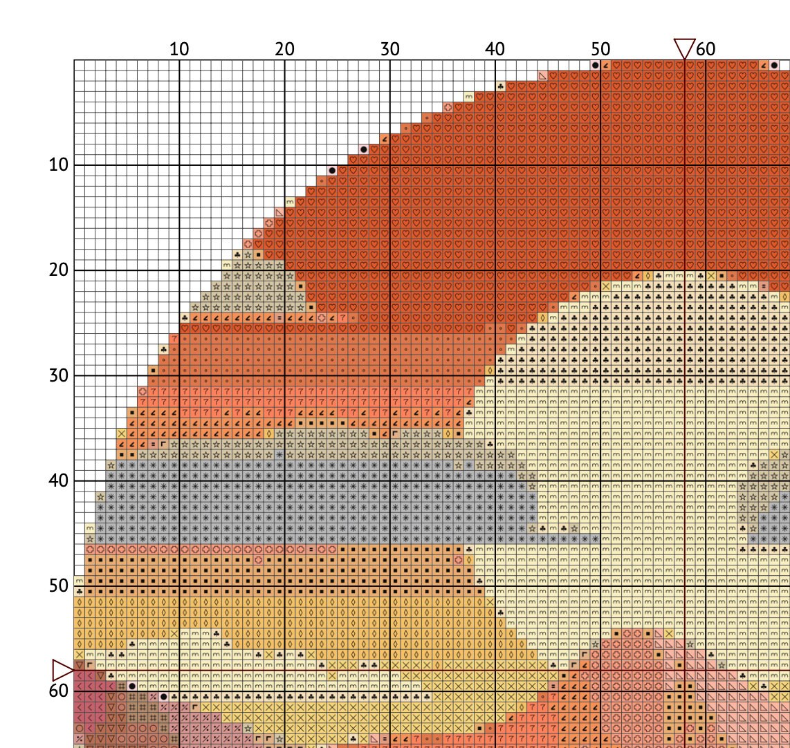 Sunny Desert Cross Stitch Pattern, Nature Landscape (PDF) - Etsy