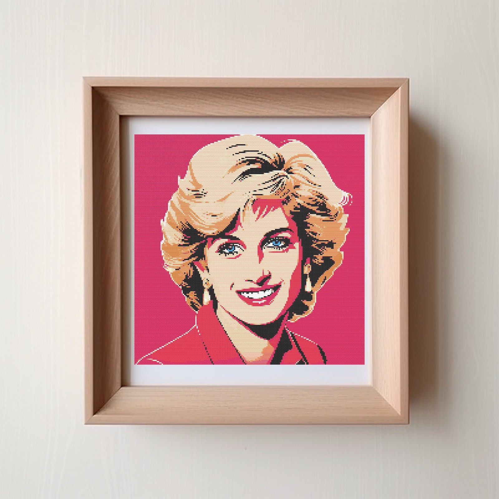 Princess Diana Cross Stitch Pattern, Modern Pop Art (PDF Download) - Etsy