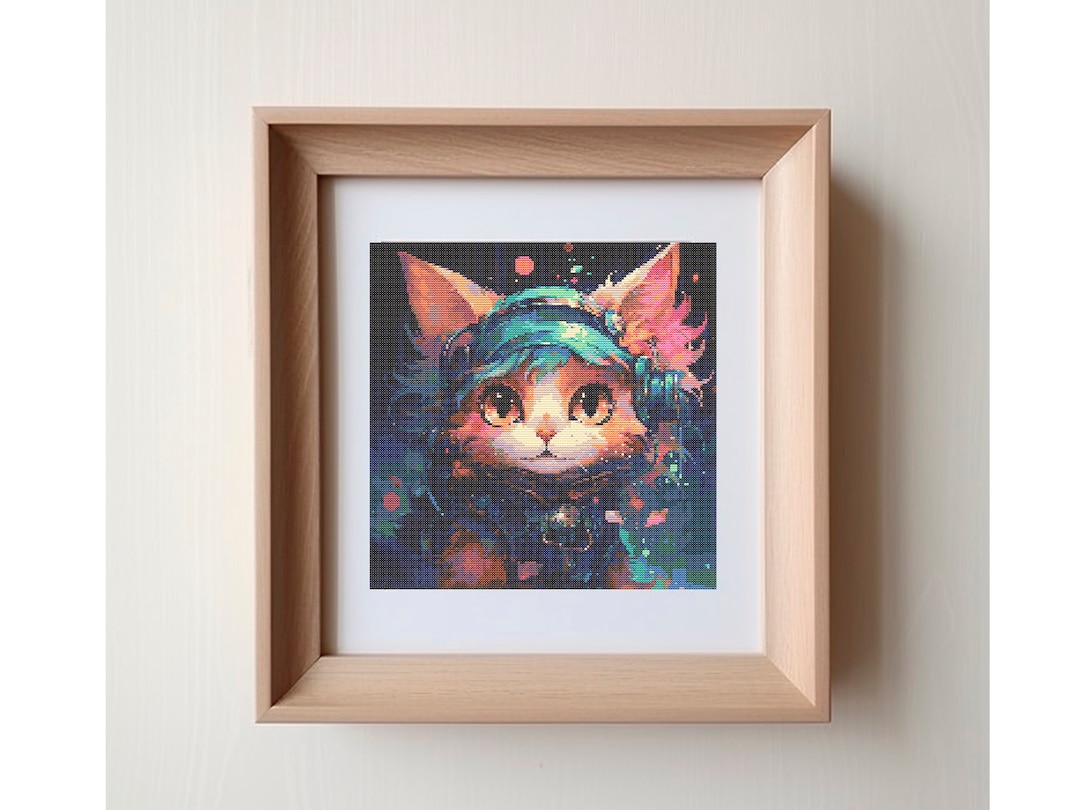Fancy Kitten Modern Cross Stitch Pattern PDF Digital - Etsy