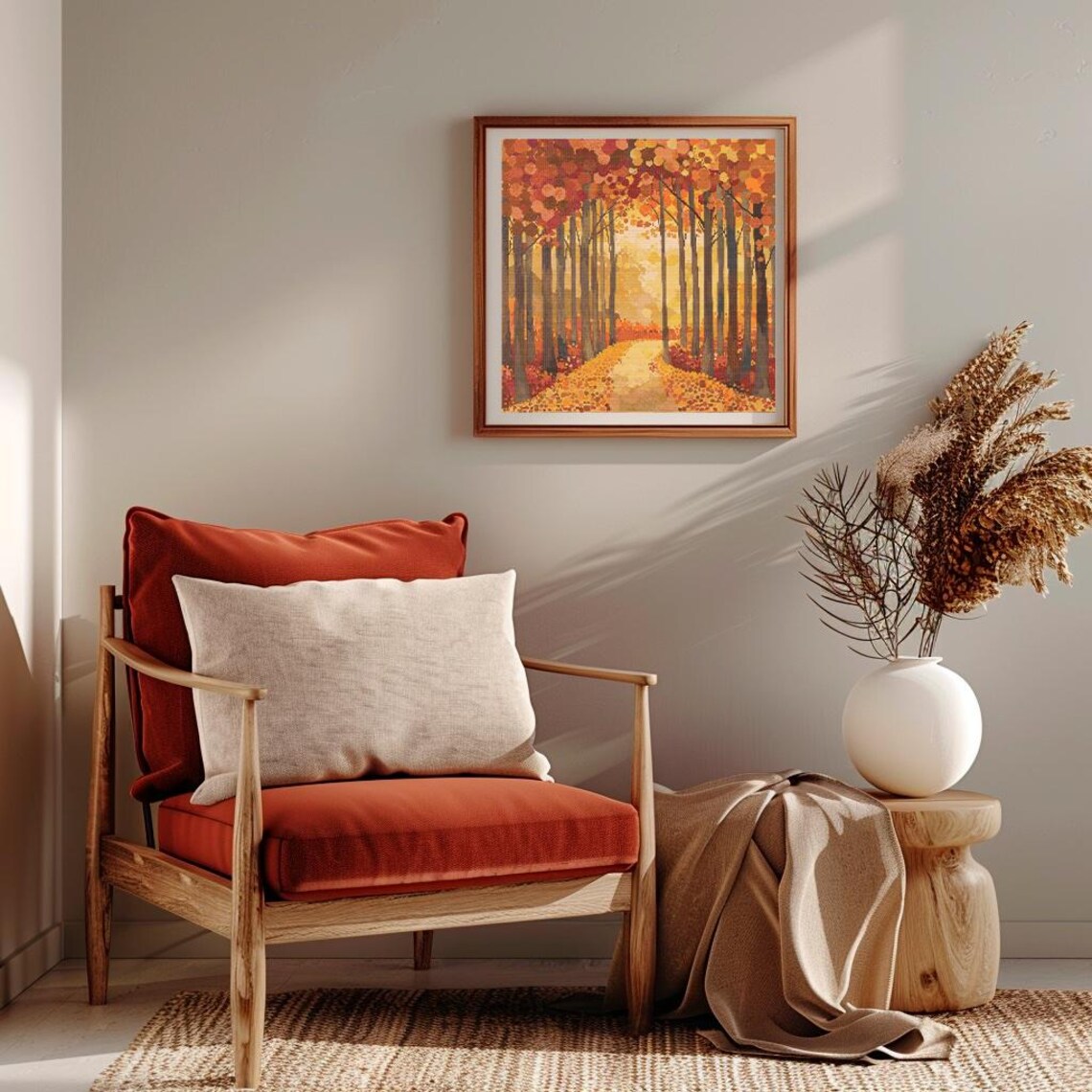 Autumn Forest Cross Stitch Pattern, Nature Woods Scene (PDF) - Etsy