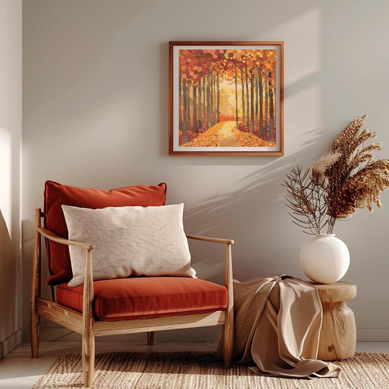 Autumn Forest Cross Stitch Pattern, Nature Woods Scene (PDF) - Etsy
