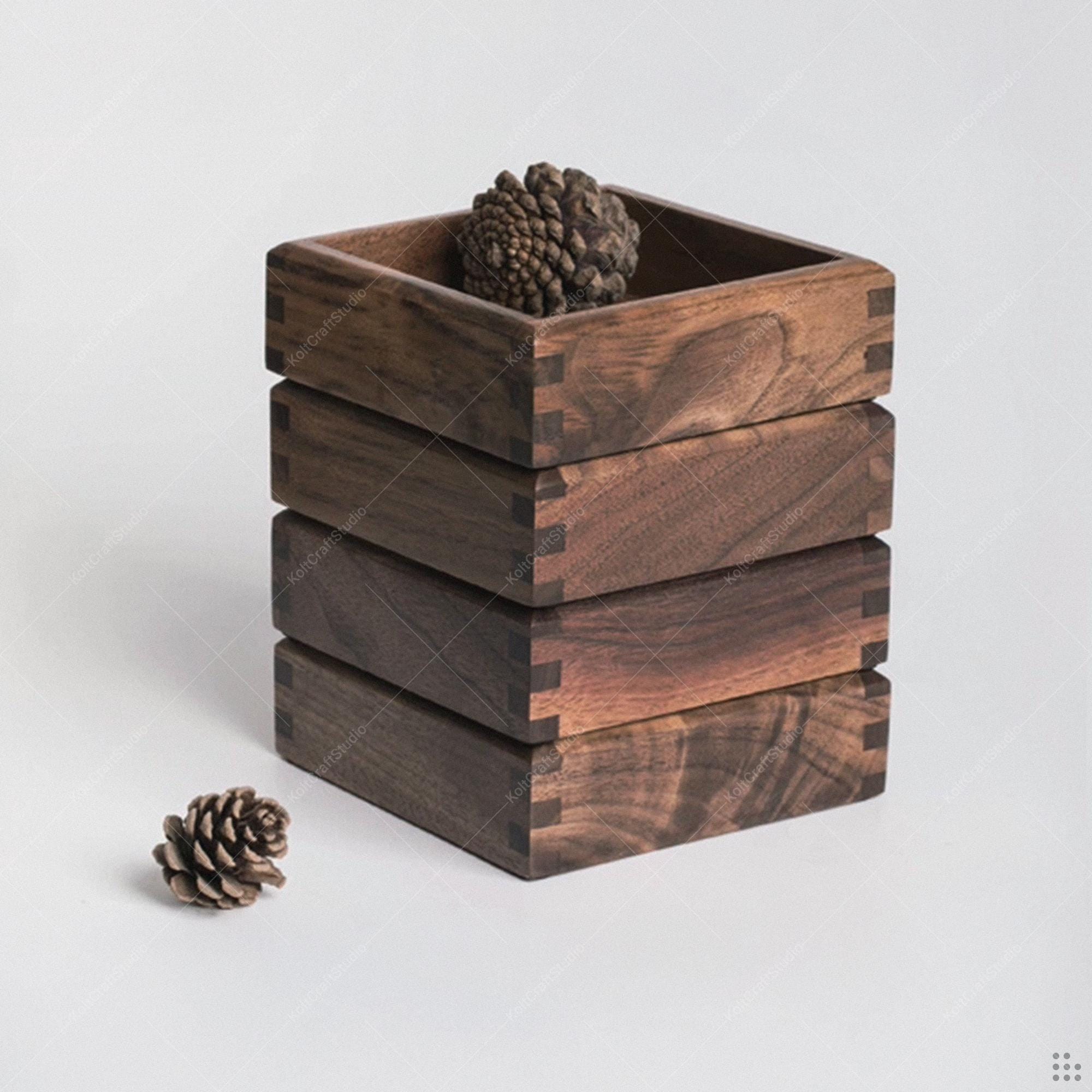 Handmade Black Walnut Desk Organizer Tray Set: Modern Valet Catchall - Etsy