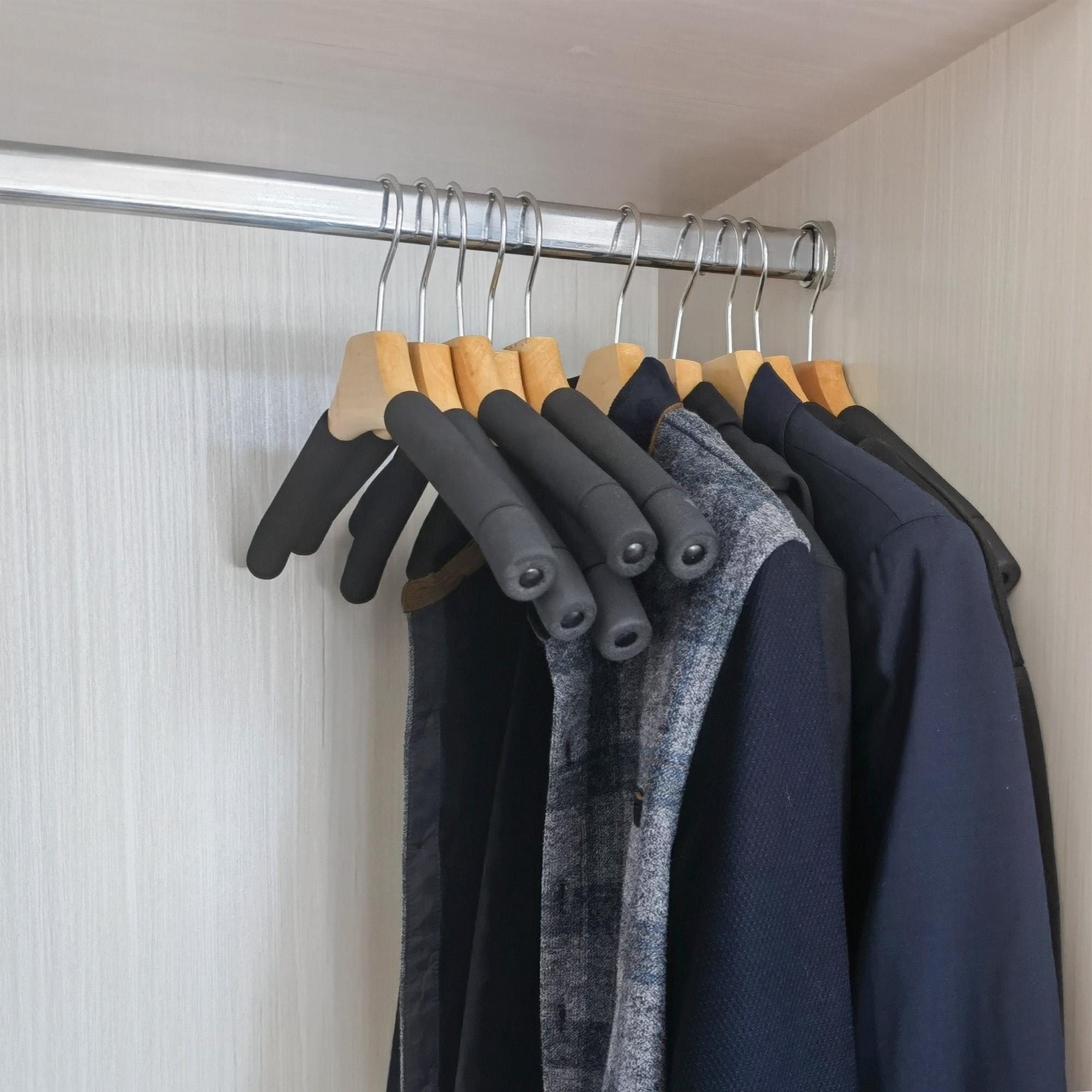 Padded Wooden Clothes Hangers: Non-slip, Solid Wood Coat Hangers - Etsy