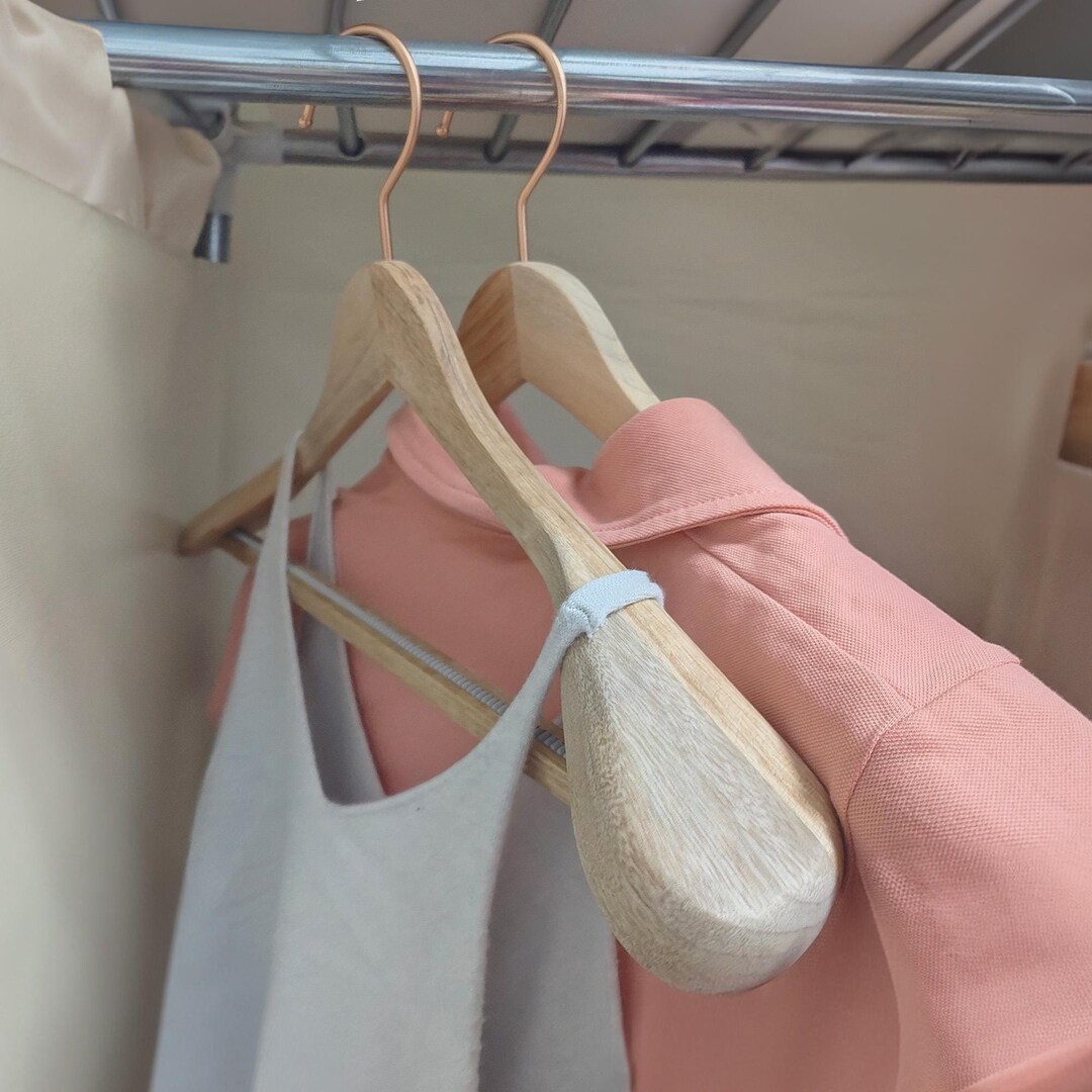 2/5/10 Pack Wood Coat Hanger,smooth Camphor Suit Hangers With Non Slip Pant Bar, Wide Shoulder ...