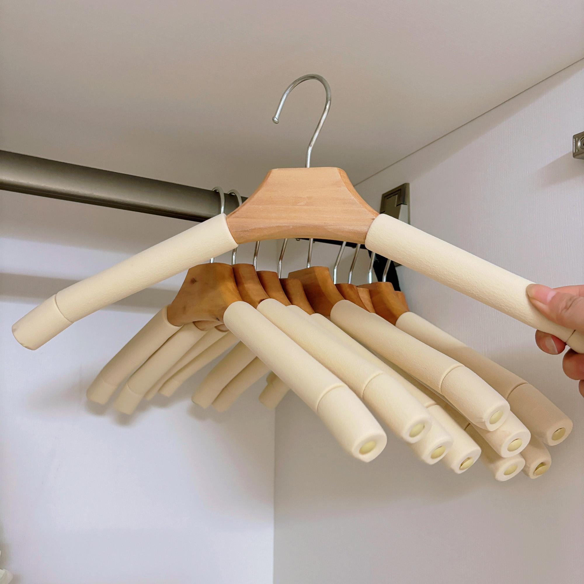 Padded Wooden Clothes Hangers: Non-slip, Solid Wood Coat Hangers - Etsy
