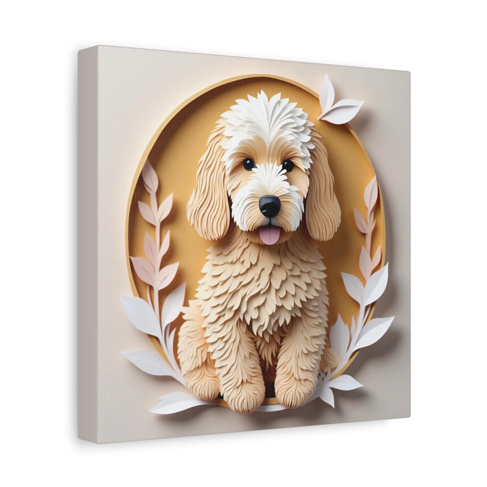 Personalized Labradoodle Canvas Print: 3D Illusion Dog Memorial Art - Etsy