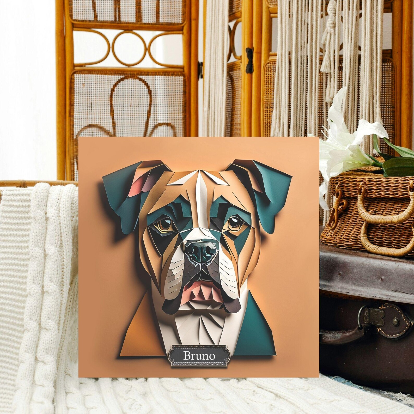 Boxer Lover Gift for Dog Enthusiast Wall Art for Dog Owner Birthday ...