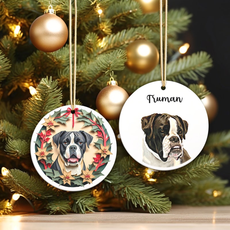 Boxer Dog Ornament - Etsy