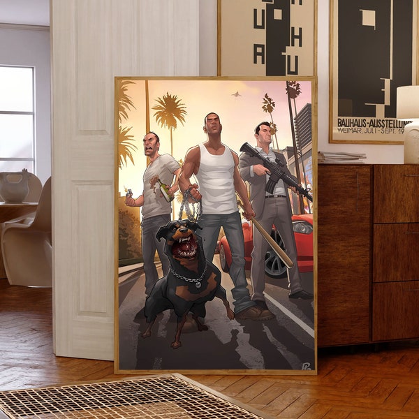 Grand Theft Auto V Art - Etsy