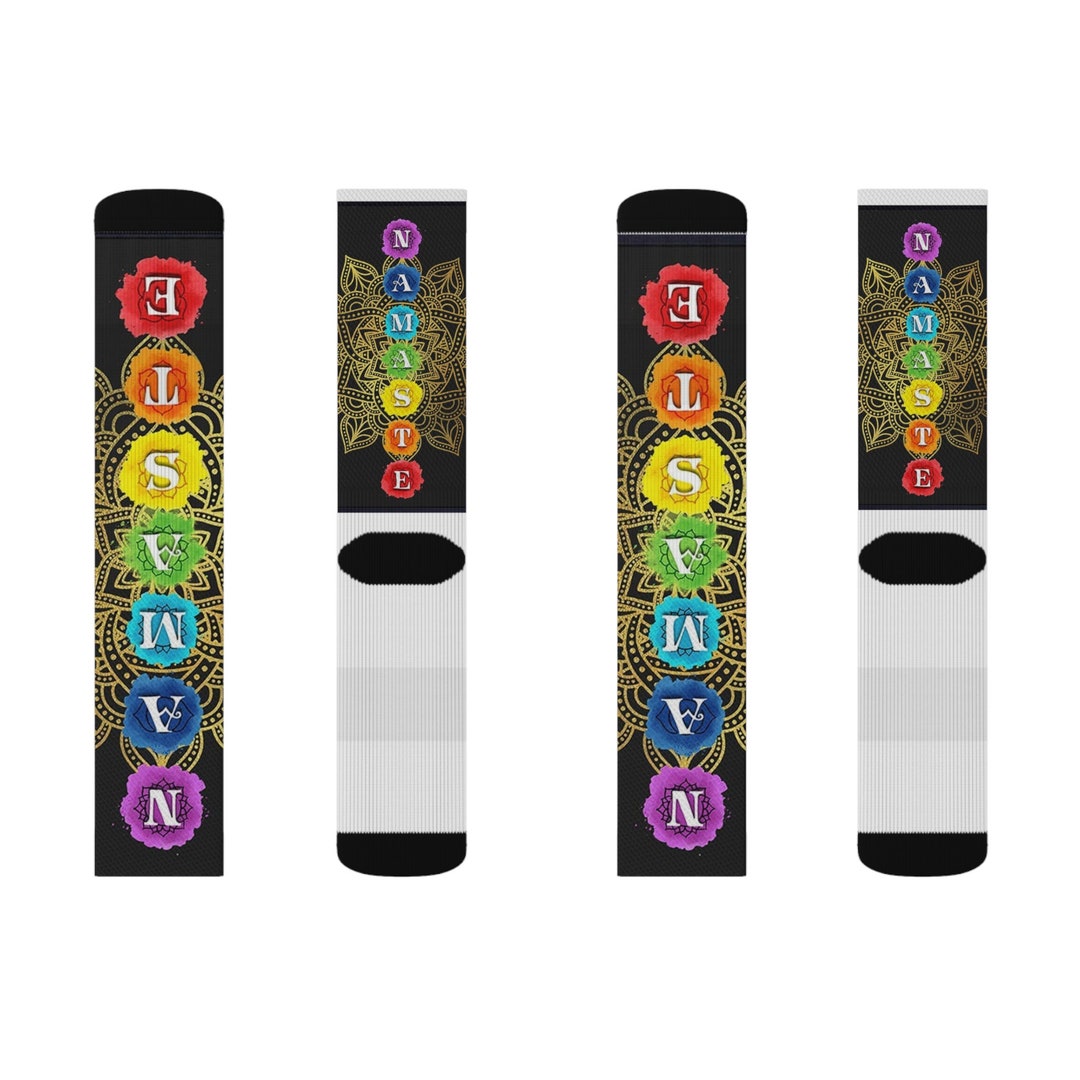 NAMASTE Sublimation Socks - Etsy