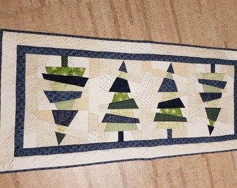 Crazy Christmas Trees Table Runner Quilt Pattern Cut Loose Press Karla ...