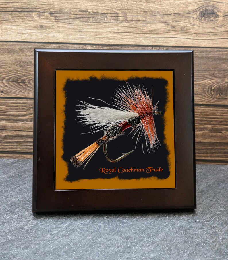 Royal Coachman Trude - Fly Fishing Coasters - Ceramic Tile 4x4 - Etsy
