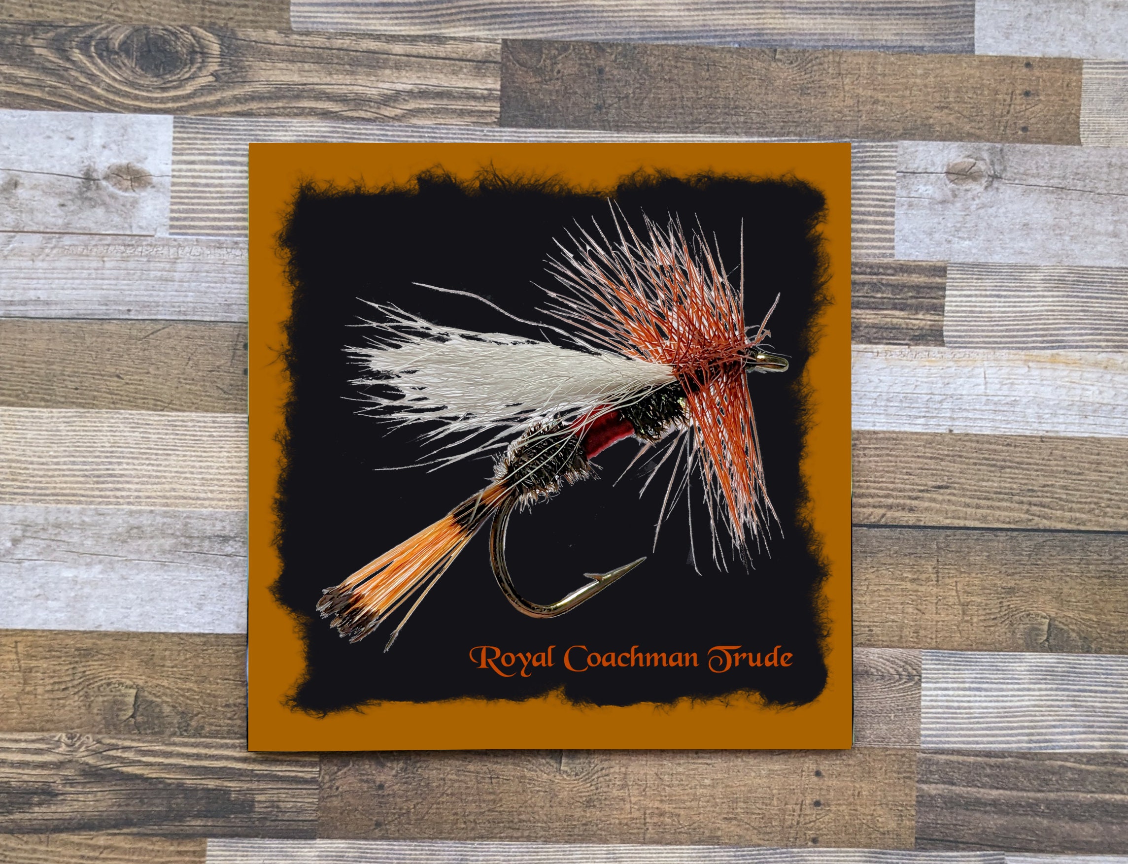 Royal Coachman Trude - Fly Fishing Coasters - Ceramic Tile 4x4 - Etsy