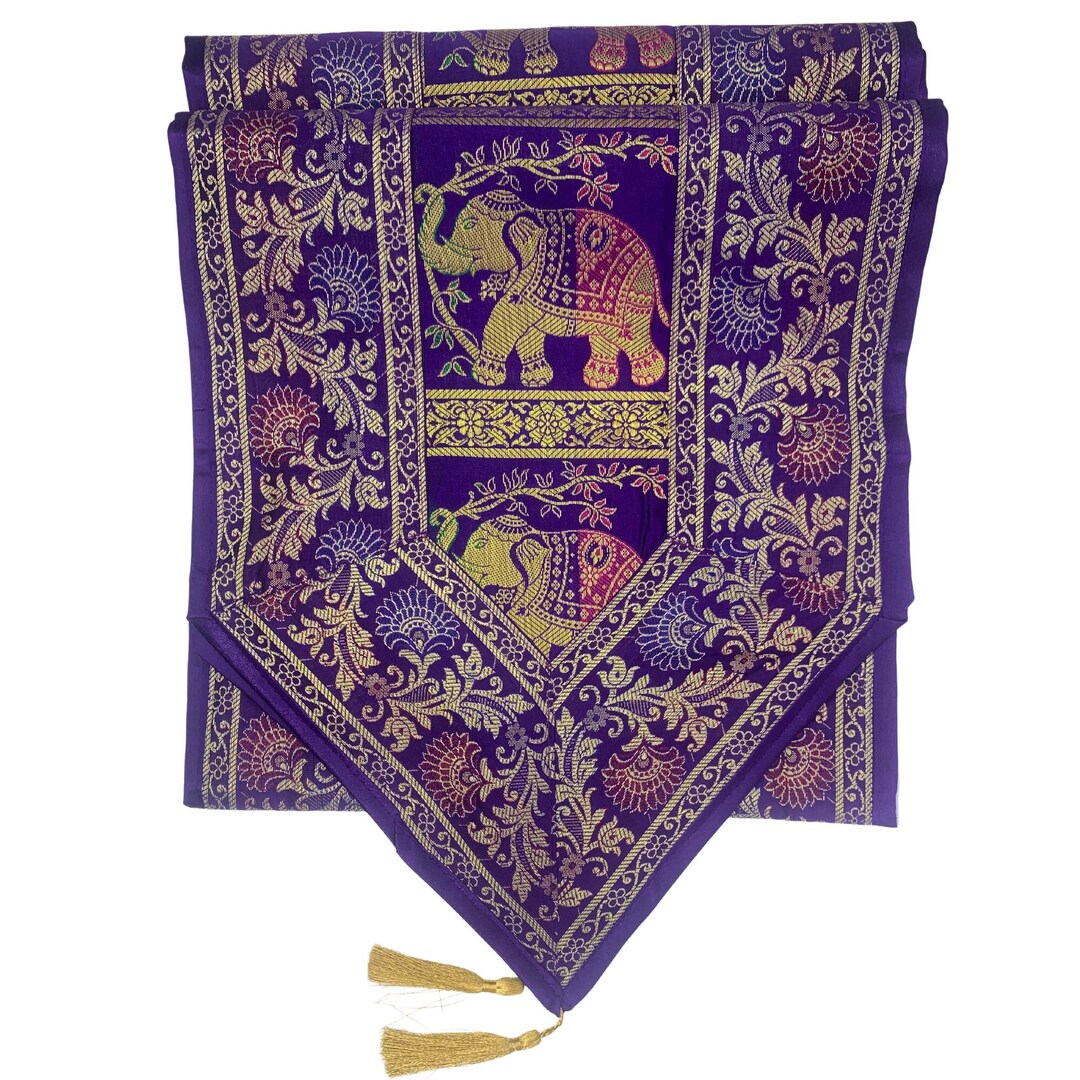 Elephant Table Runner (silk) - Etsy