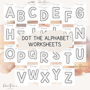 Dot the Alphabet, Worksheets, Homeschool, Classroom, Learning, Abcs - Etsy