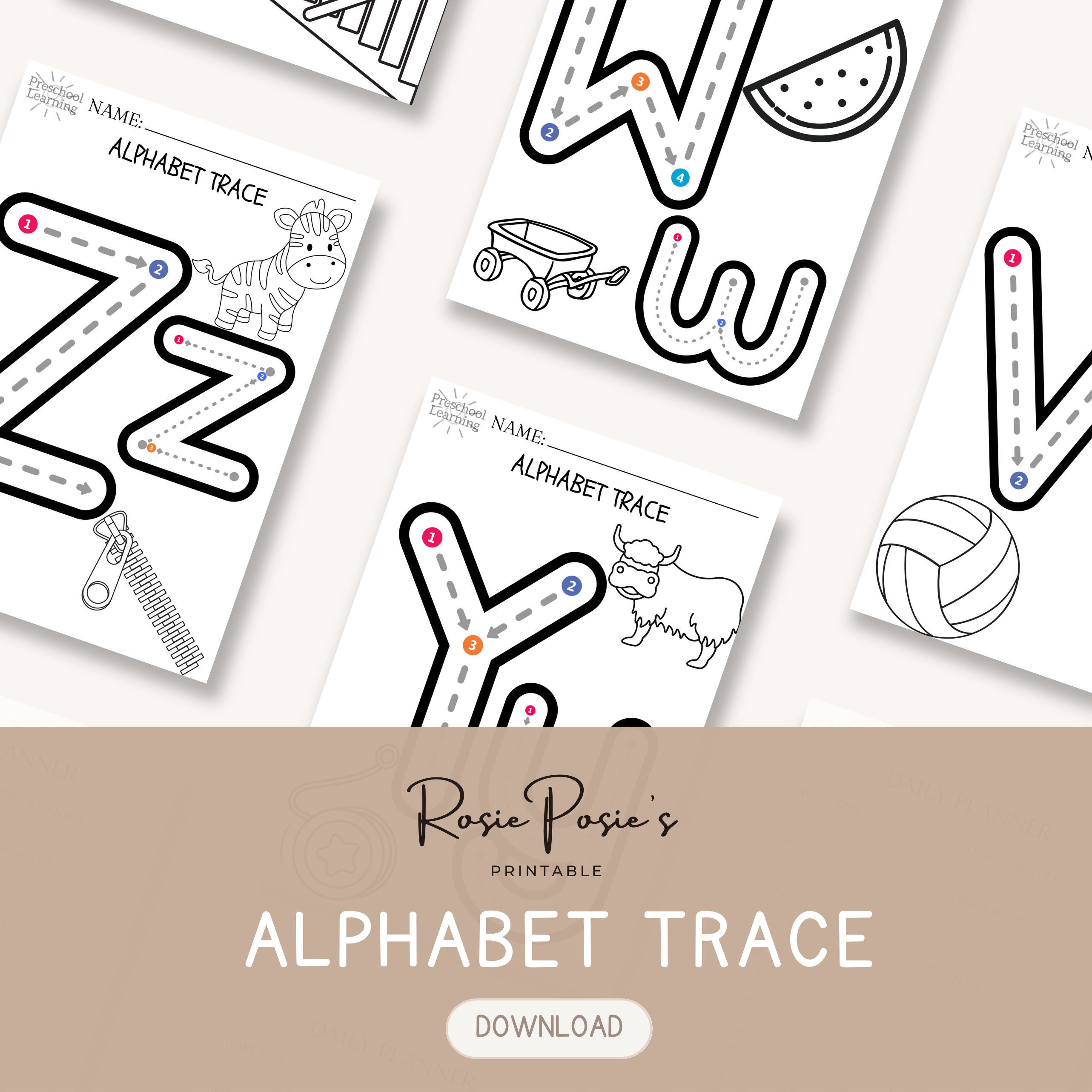 Alphabet Trace, Worksheets, Homeschool, Classroom, Learning, Abcs ...