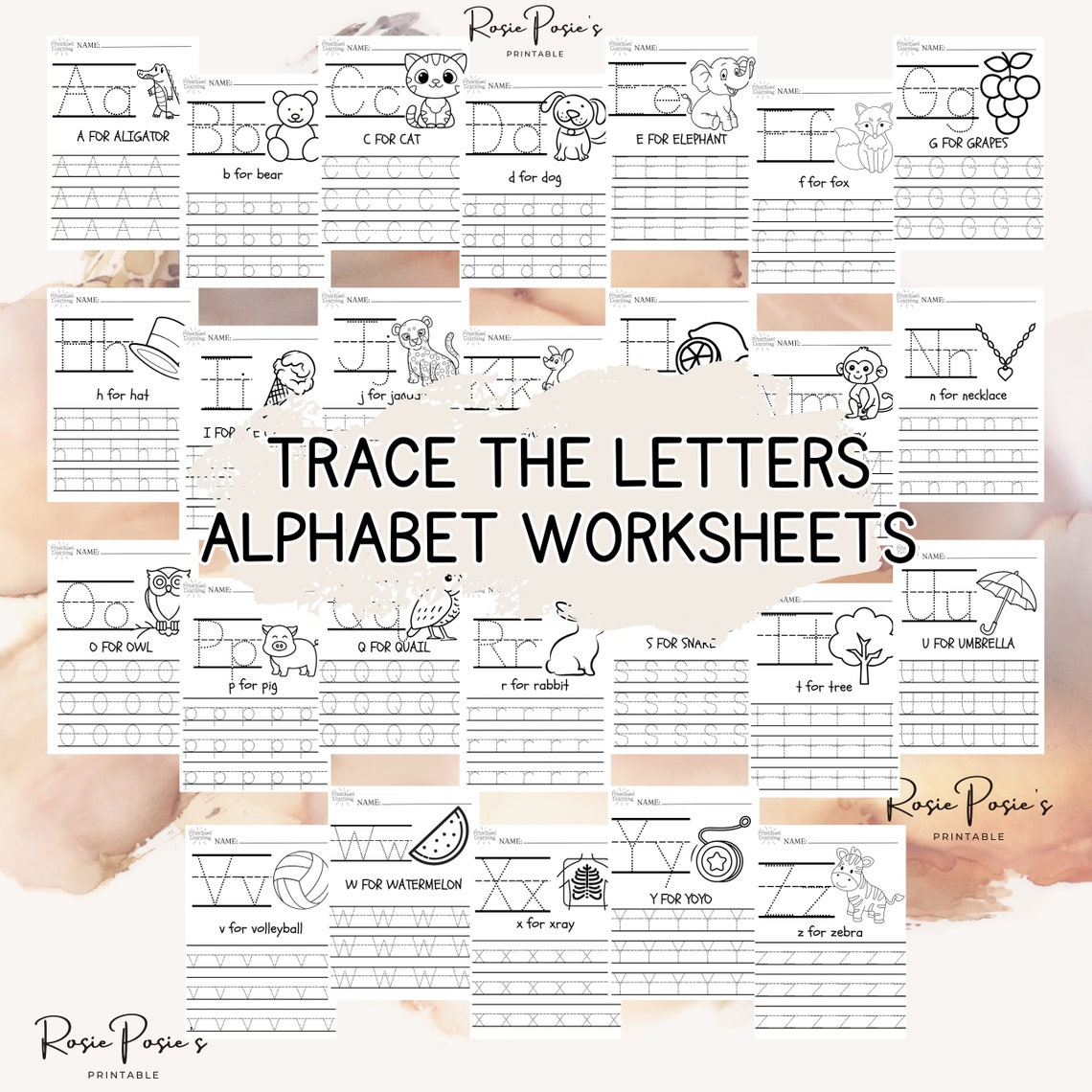 Tracing the Alphabet, Worksheets, Homeschool, Classroom, Learning, Abcs ...
