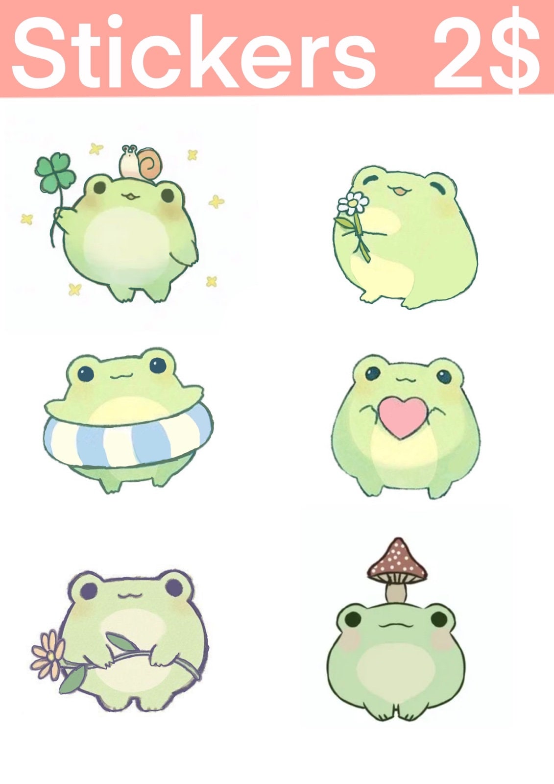 DIGITAL STICKERS FROGS - Etsy