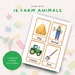 Farm Animals, Engaging Flashcards for Toodlers - Etsy