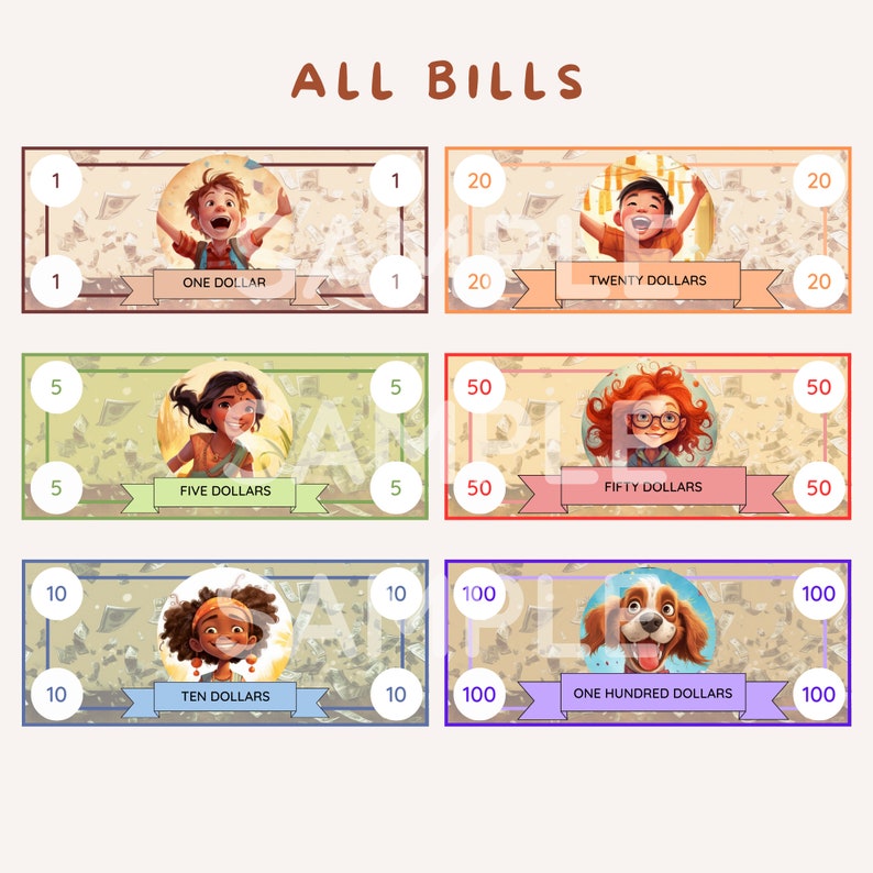 Dramatic Play Money Set, Teaching Math and Encourage Creativity - Etsy