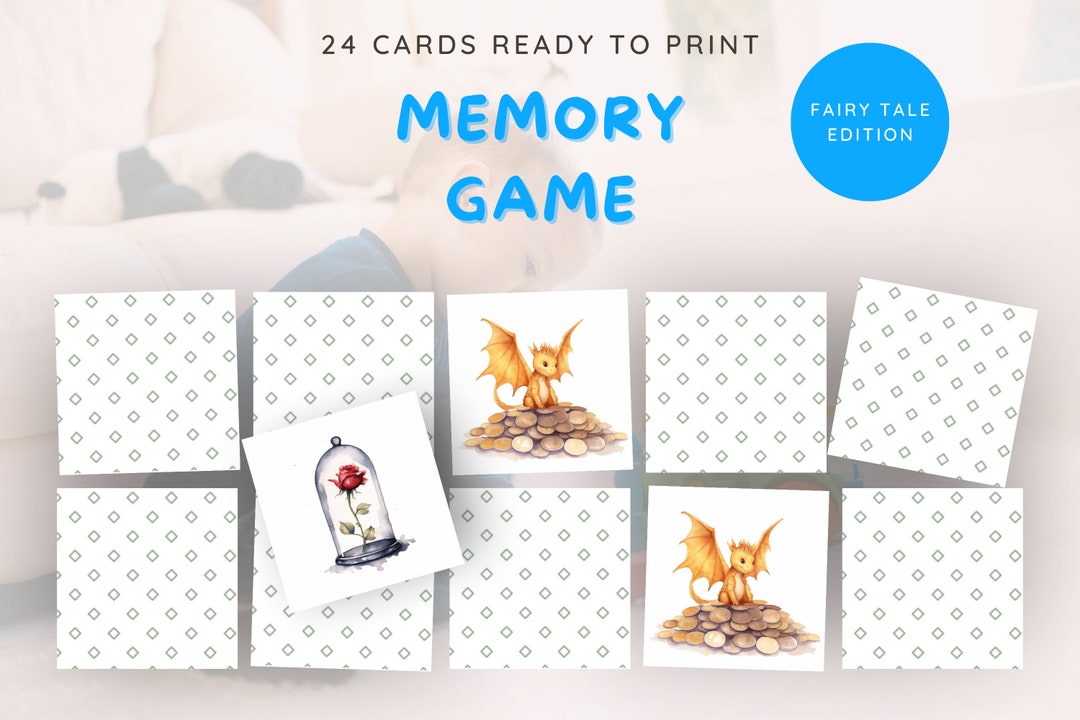Memory Game for Toddlers, Educational Fun With Fairytales, Old Maid - Etsy