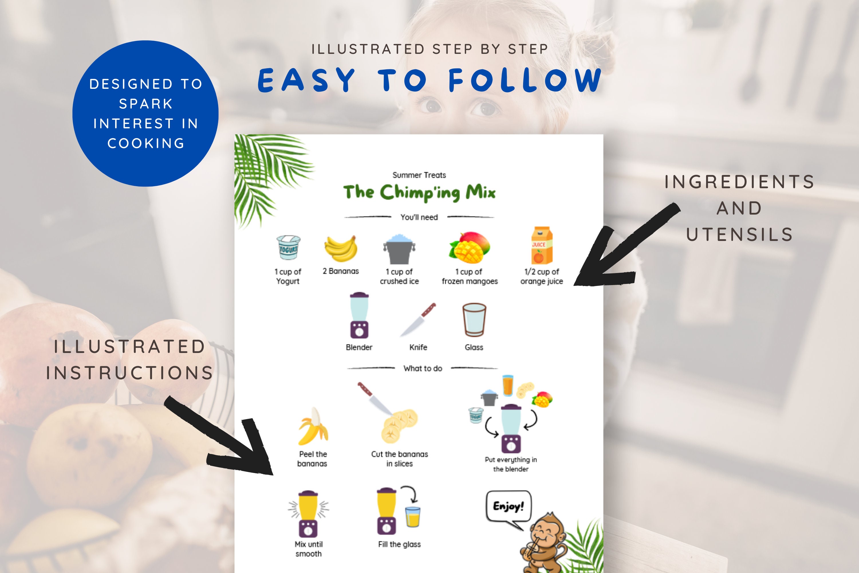 Printable Summer Treats Recipes - Set of 4 Fun and Kid-friendly Recipes ...