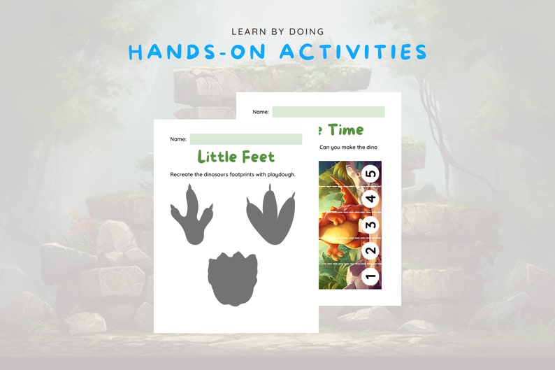 Dinosaur Themed Workbook 10 Educational Activities Including - Etsy
