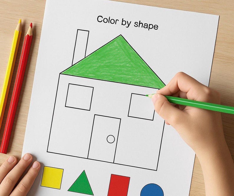 Coloring Activities for Kids – Printable PDF With Shapes, Color Codes ...