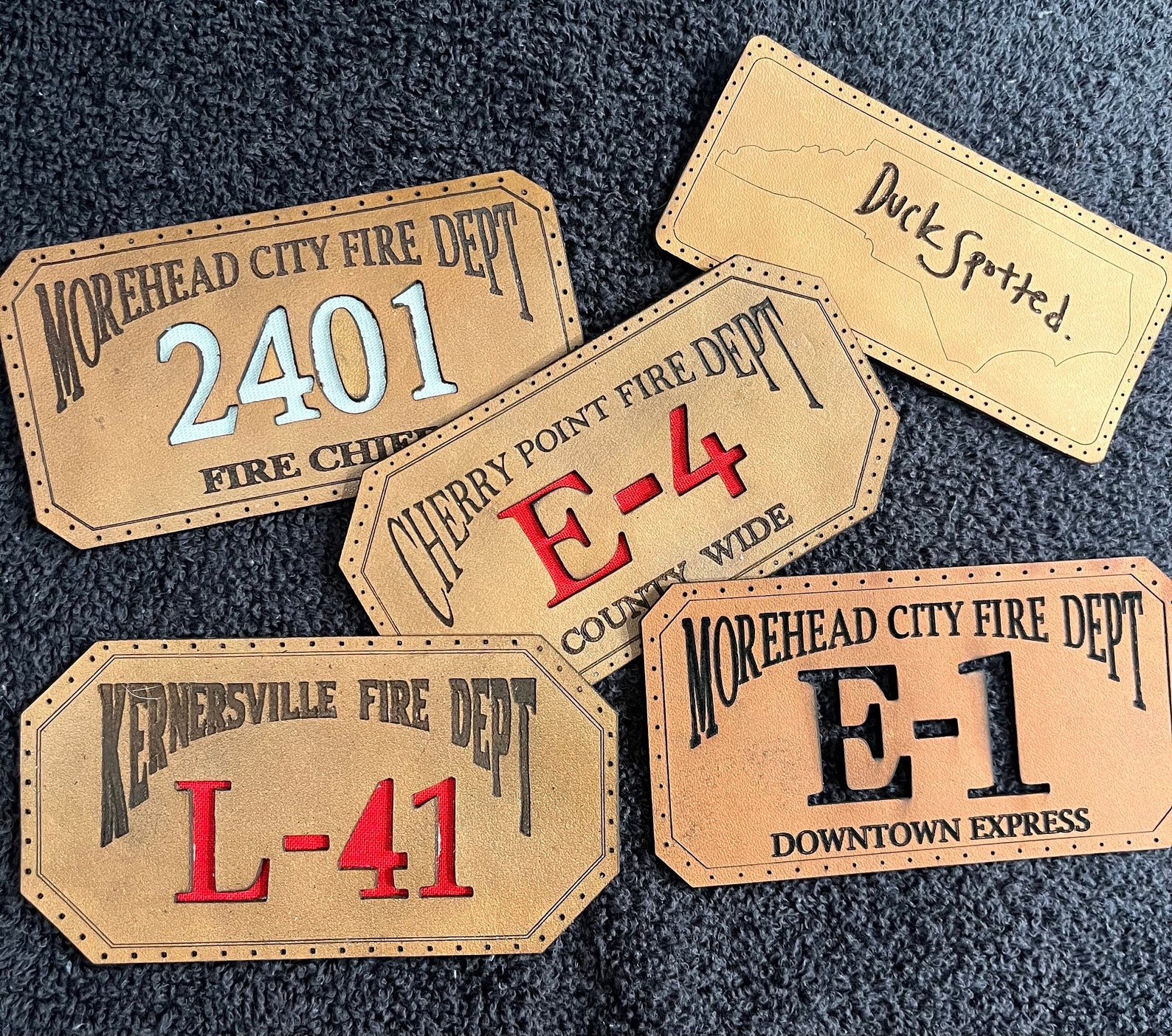 Leather Patch Hats Custom Leather Fire Station Passport Tag - Etsy