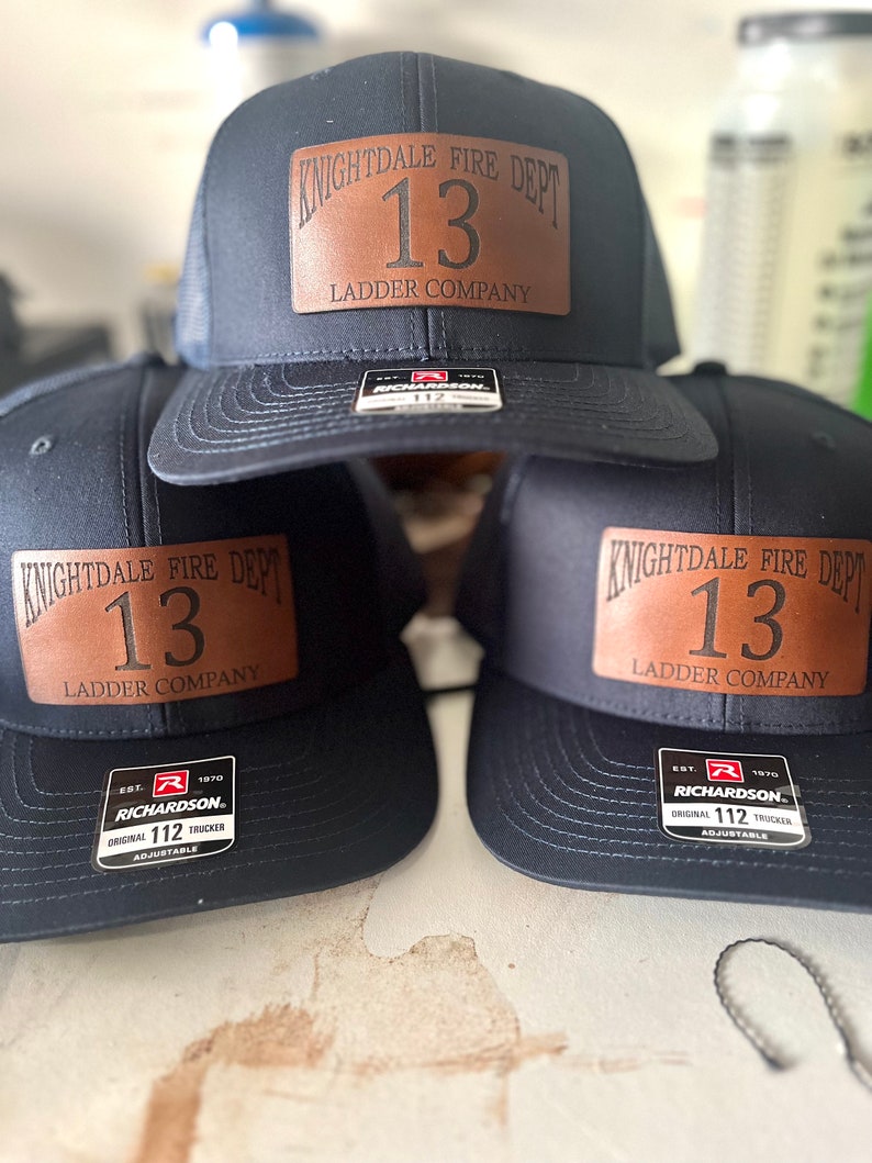 Leather Patch Hats Custom Leather Fire Station Passport Tag - Etsy