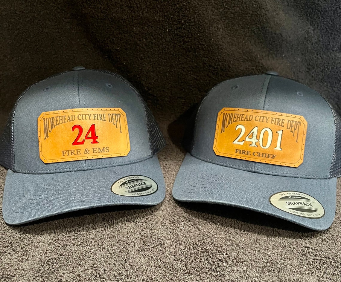 Leather Patch Hats Custom Leather Fire Station Passport Tag - Etsy