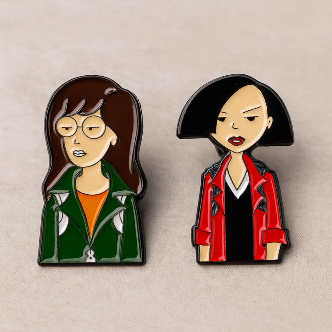 Daria and Jane Enamel Pin Set | 90s Cartoon MTV Hard Enamel Pins ...