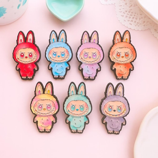 Labubu Plastic Badge - Etsy