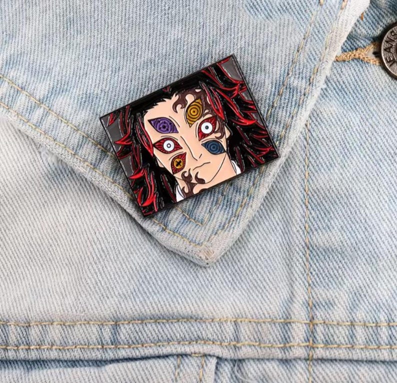 Demon Slayer Enamel Pin – Kokushibo Anime Pin, KNY Collectible, Cosplay ...