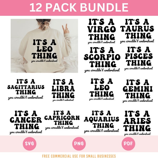 Zodiac Signs Bundle, Svg Cut File for Zodiac Astrology Symbols of the ...