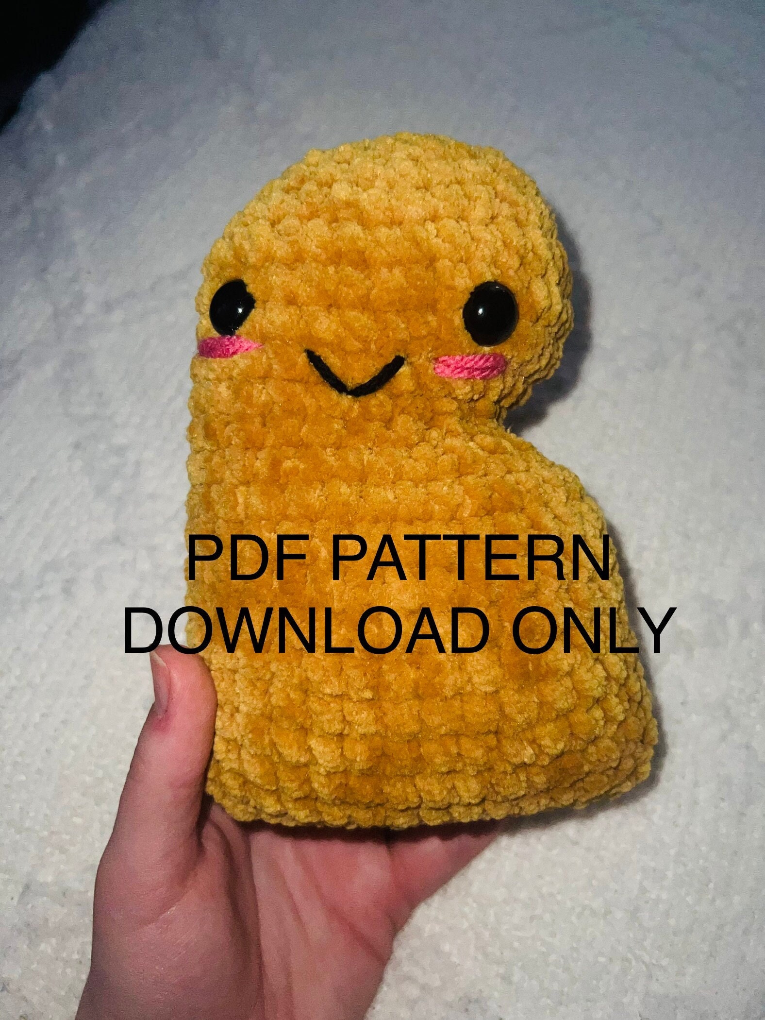Crochet Jumbo Chicken Nugget PDF Pattern Download - Etsy