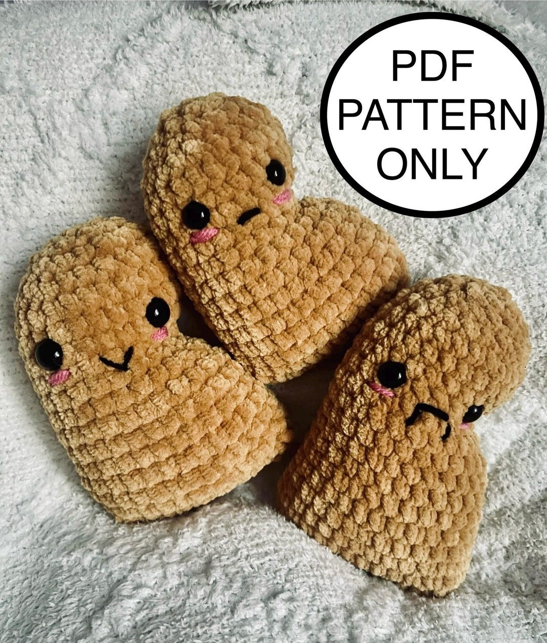 Crochet Chicken Nugget Pattern | PDF Pattern Download Only - Etsy