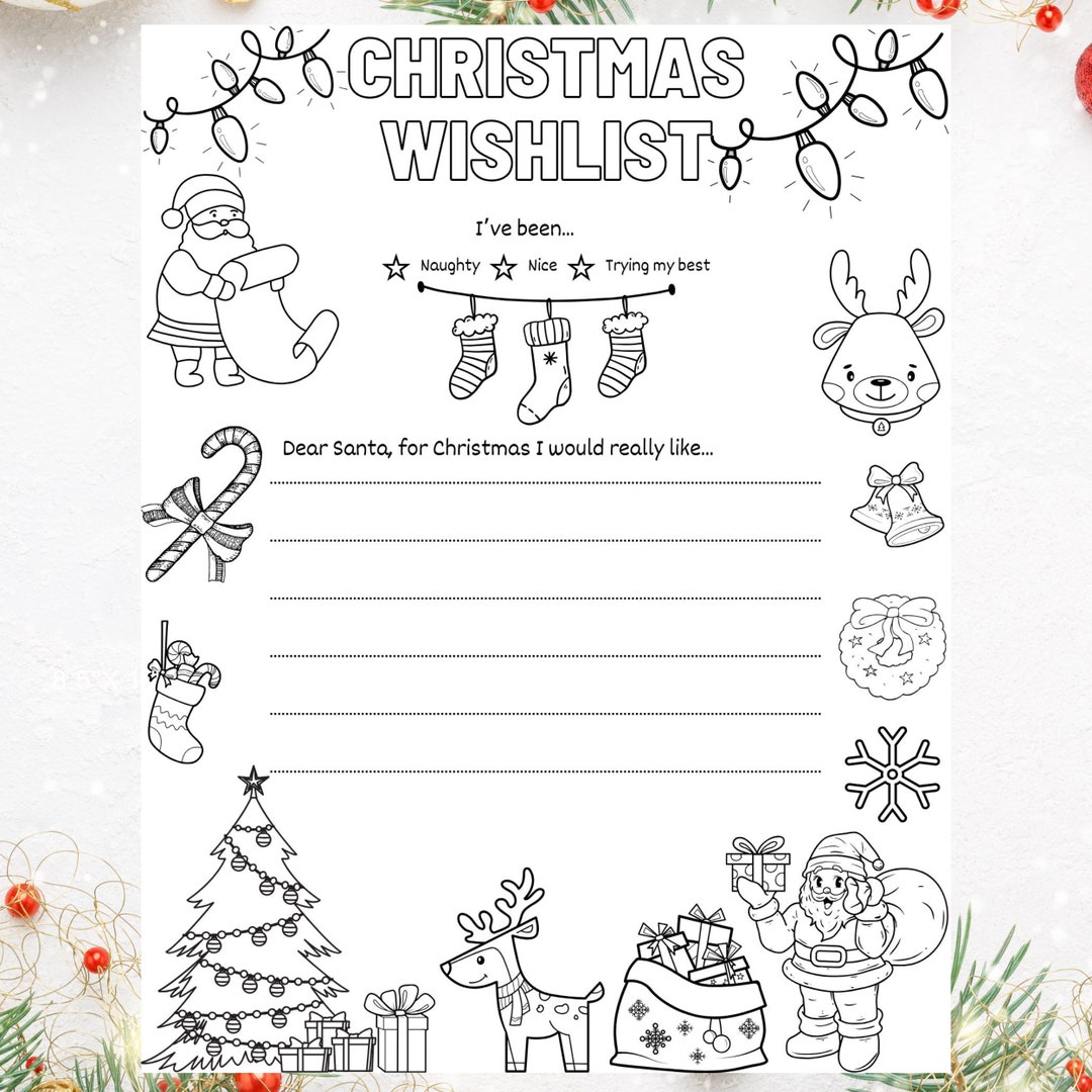 Printable Letter to Santa | Letter to Santa | Christmas Wishlist ...