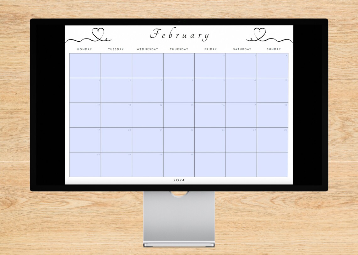 Editable February 2024 Calendar February Calendar Editable Calendar ...
