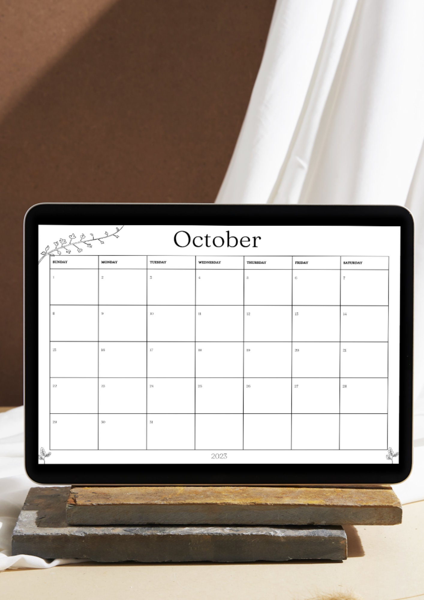 Editable October 2023 Digital Calendar Fillable Printable - Etsy Australia