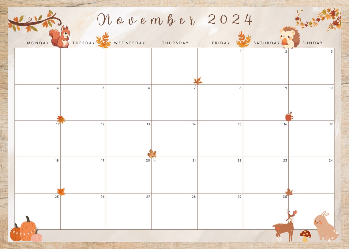 Monthly Calendar 2024 Bundle Printable Fillable Monthly Calendar 2024 ...