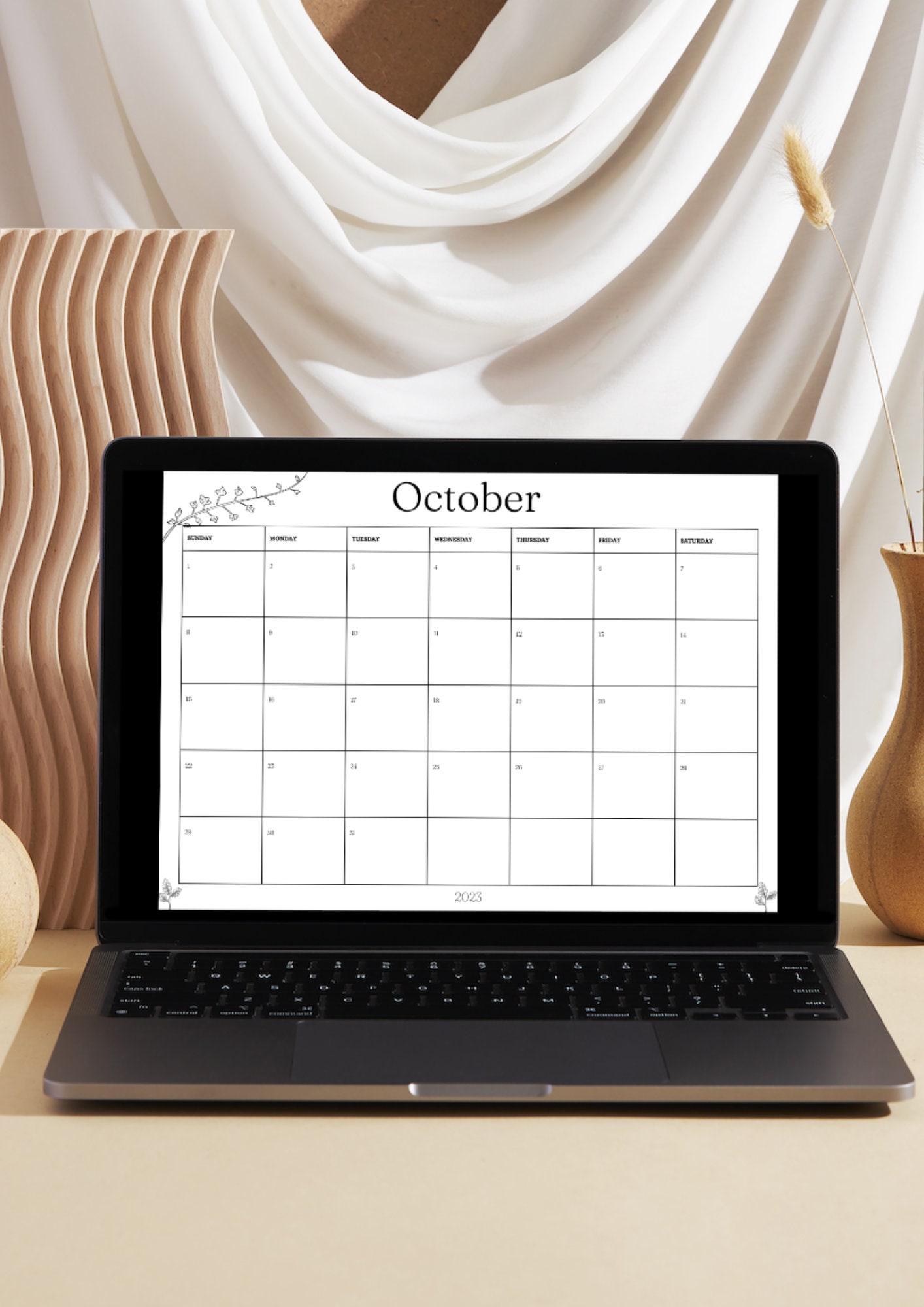 Editable October 2023 Digital Calendar Fillable Printable - Etsy Australia