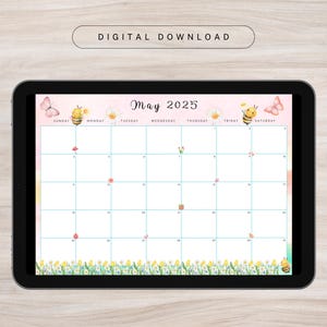 2025 Monthly Calendar Bundle: Themed Printable, Fillable PDF (sunday ...